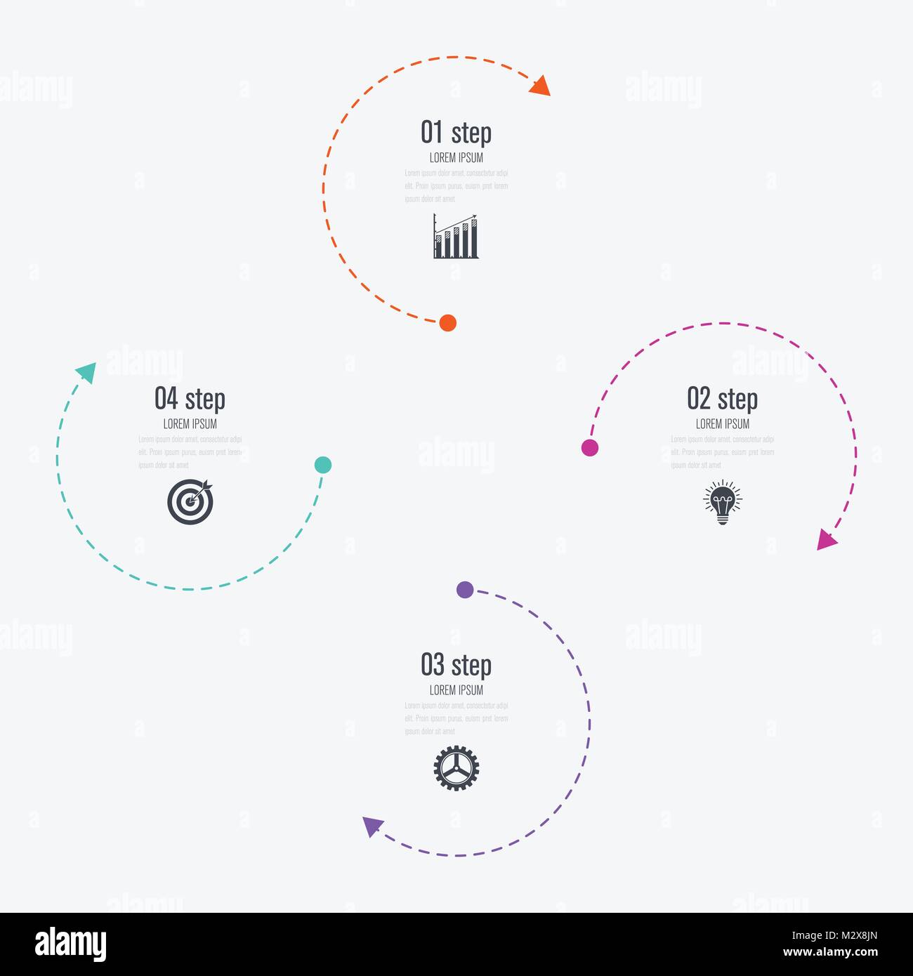 Infographics template 4 options with circle Stock Vector Image & Art - Alamy