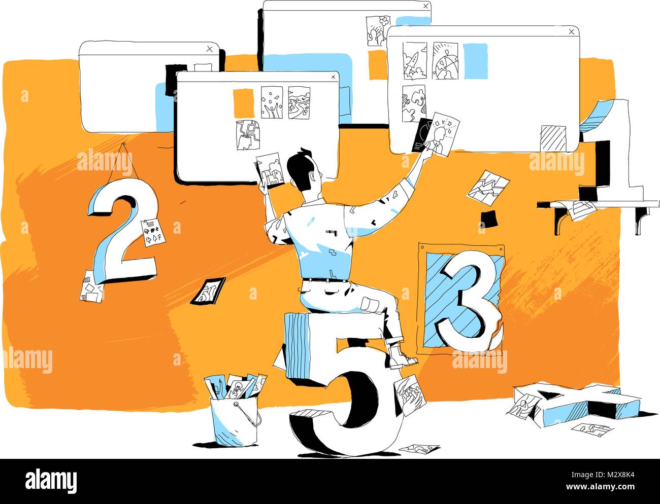 Draw works Stock Vector Images - Alamy