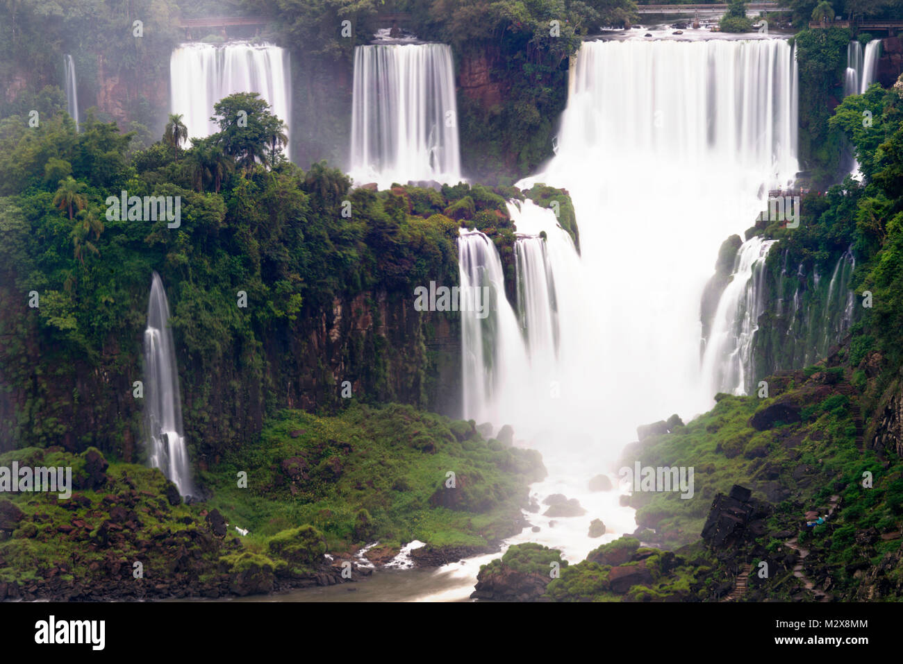 Panoramic view of the falls from Brazilian side Stock Photo - Alamy