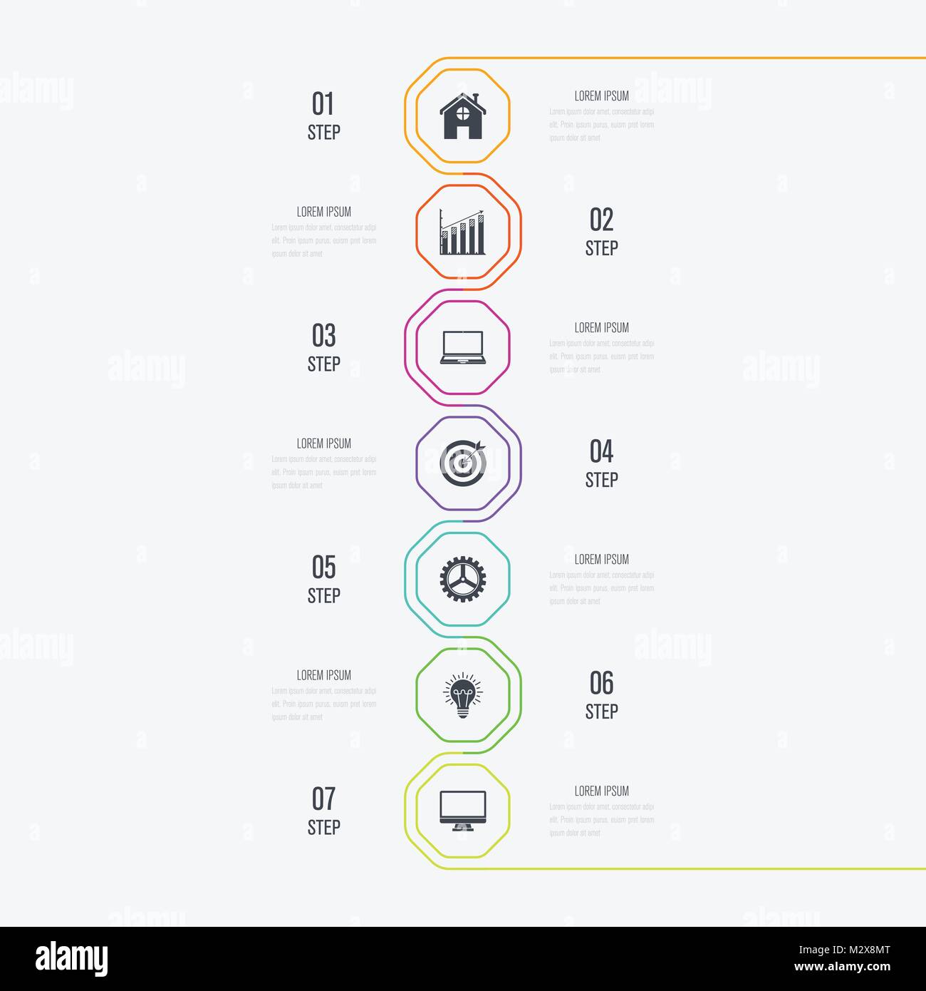 Vector illustration infographics 7 options Stock Vector Image & Art - Alamy