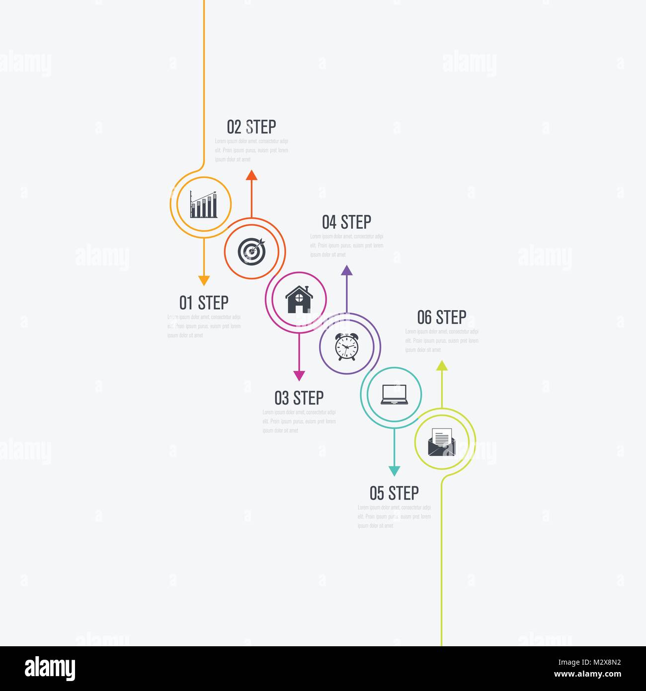Vector illustration infographics 6 options Stock Vector Image & Art - Alamy