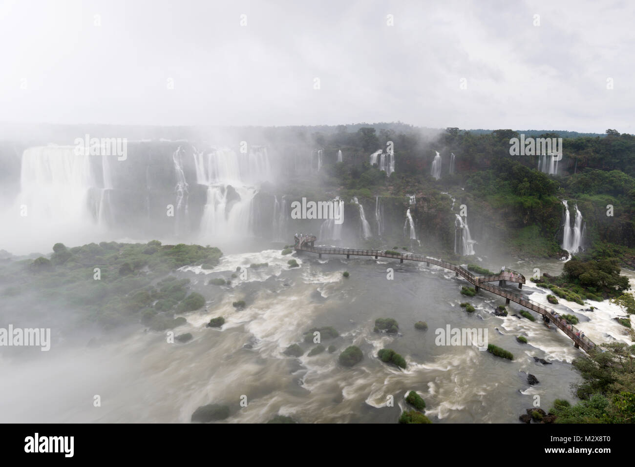 Panoramic view of the falls from Brazilian side Stock Photo - Alamy