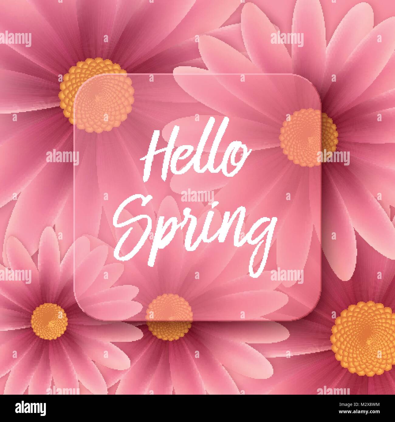 Hello spring card design Stock Vector Images - Alamy