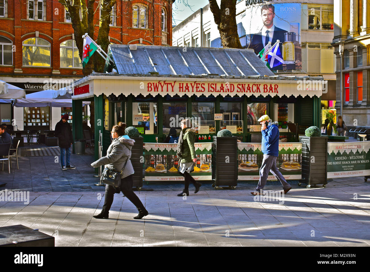 The iconic Hayes Island Snack Bar in Cardiff City centre.This is the ...