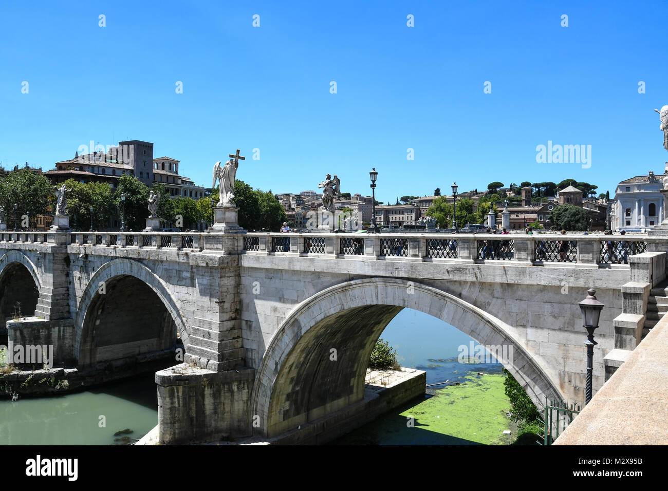 The Angels bridge to castle of Angels in Rome, Italy Stock Photo - Alamy