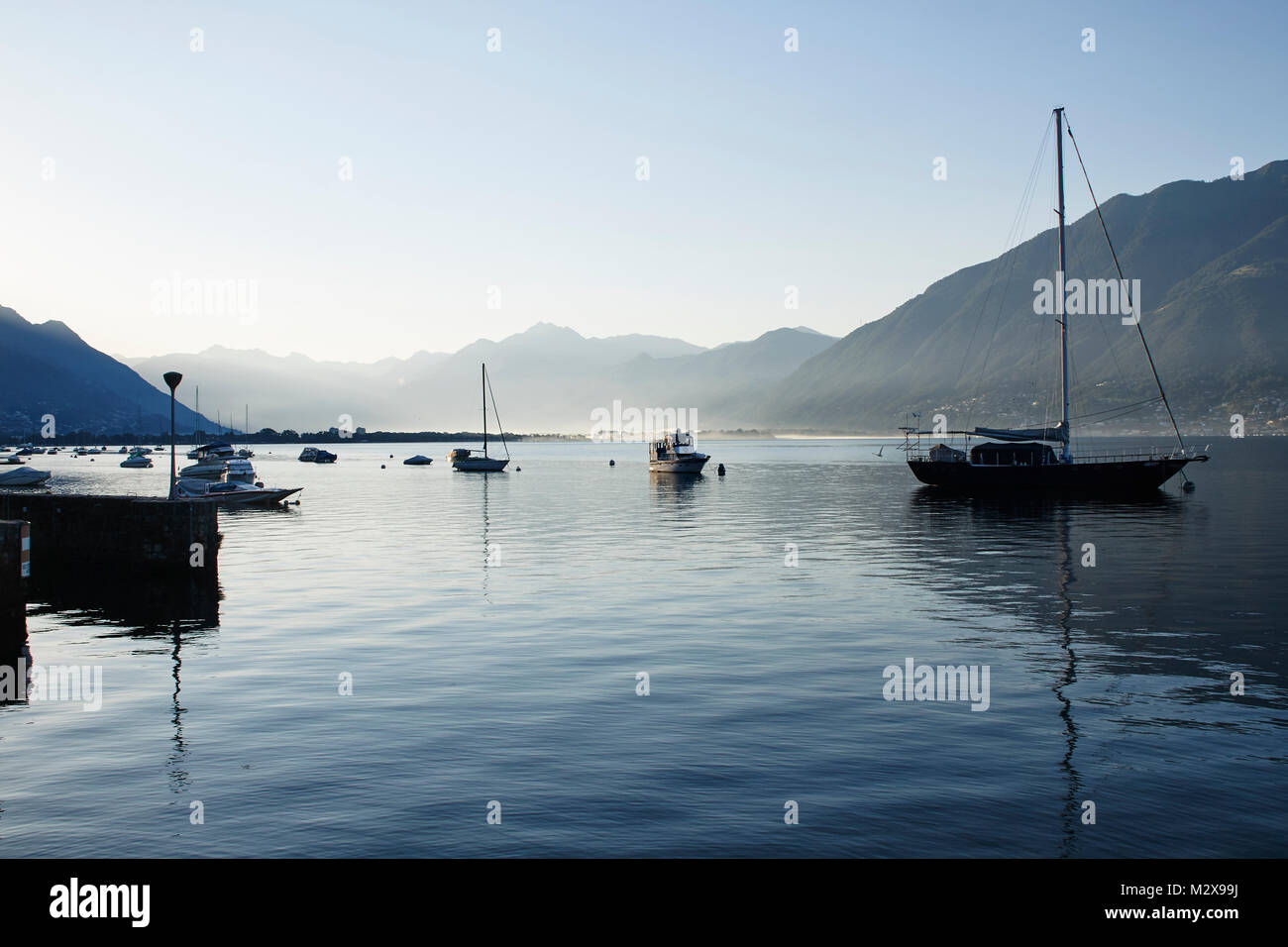 Locarno, Lago Maggiore by sunrise Stock Photo - Alamy