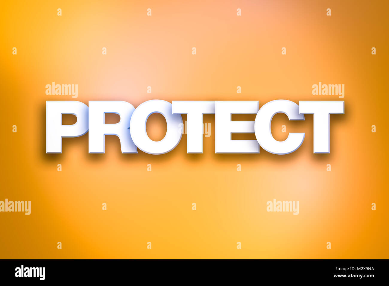 The word Protect concept written in white type on a colorful background ...