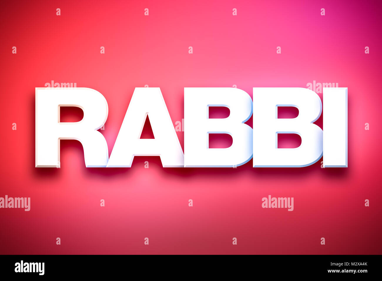 The word Rabbi concept written in white type on a colorful background ...