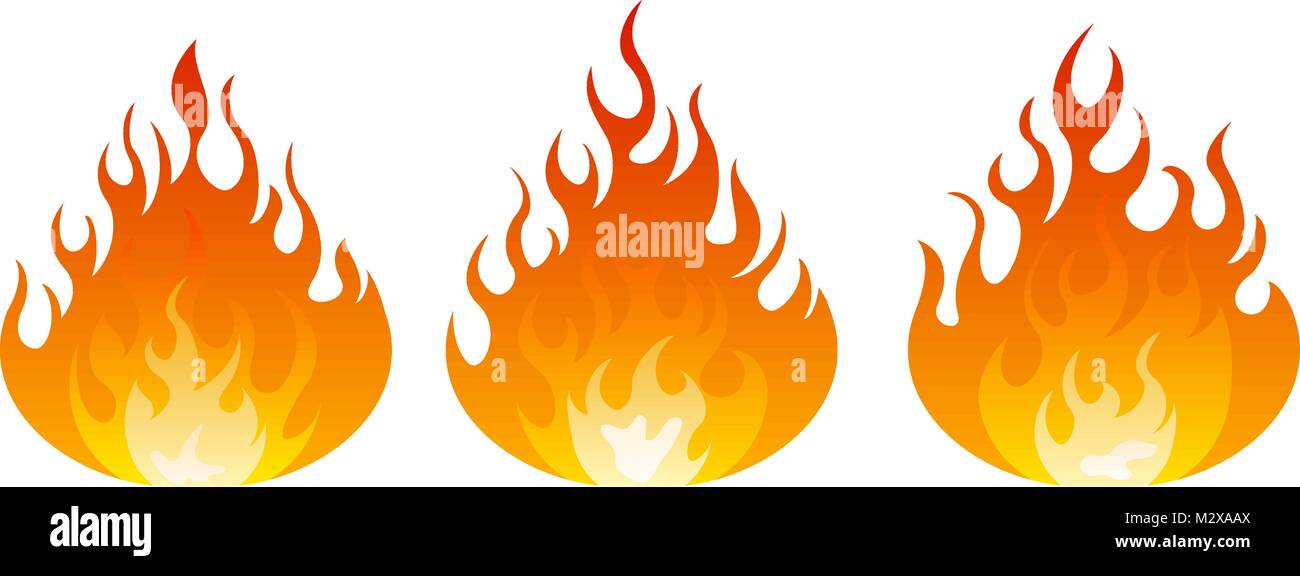Fire icon set. Design element Stock Vector Image & Art - Alamy