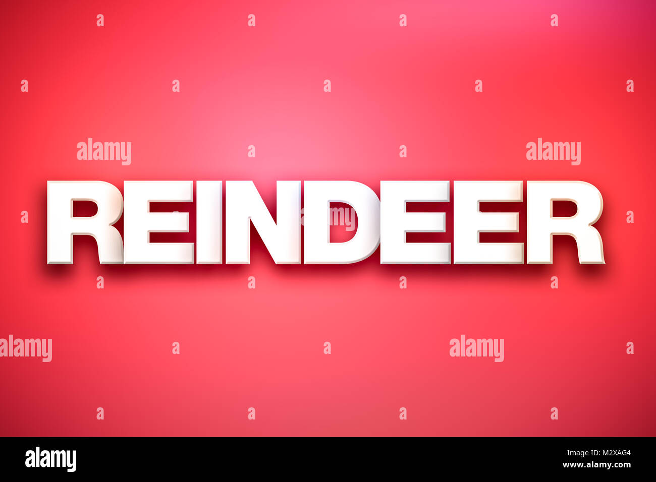The word Reindeer concept written in white type on a colorful ...