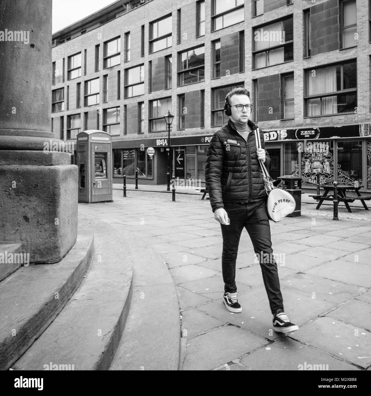 People around Leeds City Centre, West Yorkshire, England UK Stock Photo ...