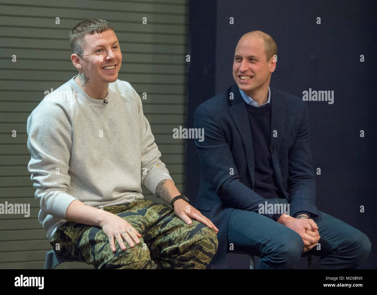 The Duke of Cambridge with rapper Professor Green, real name Stephen ...