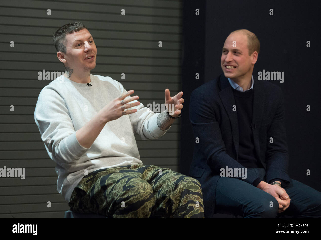 The Duke of Cambridge with rapper Professor Green, real name Stephen ...