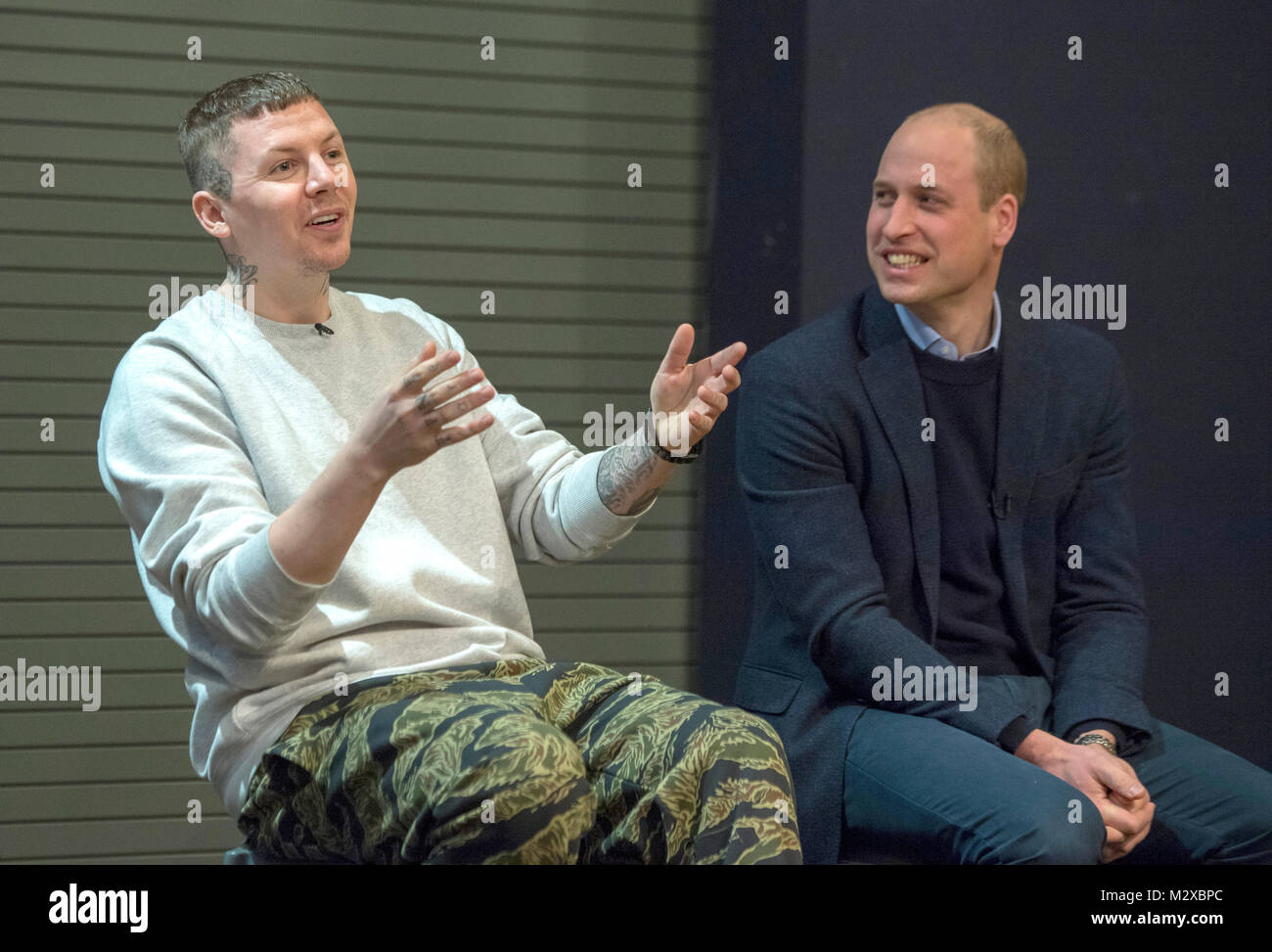 The Duke of Cambridge with rapper Professor Green, real name Stephen ...