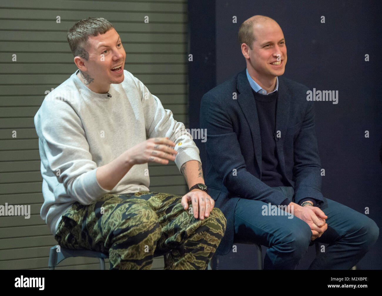 The Duke of Cambridge with rapper Professor Green, real name Stephen ...