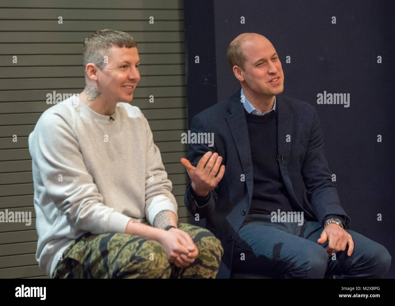The Duke of Cambridge with rapper Professor Green, real name Stephen ...
