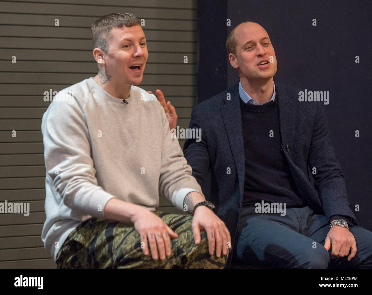 The Duke of Cambridge with rapper Professor Green, real name Stephen ...