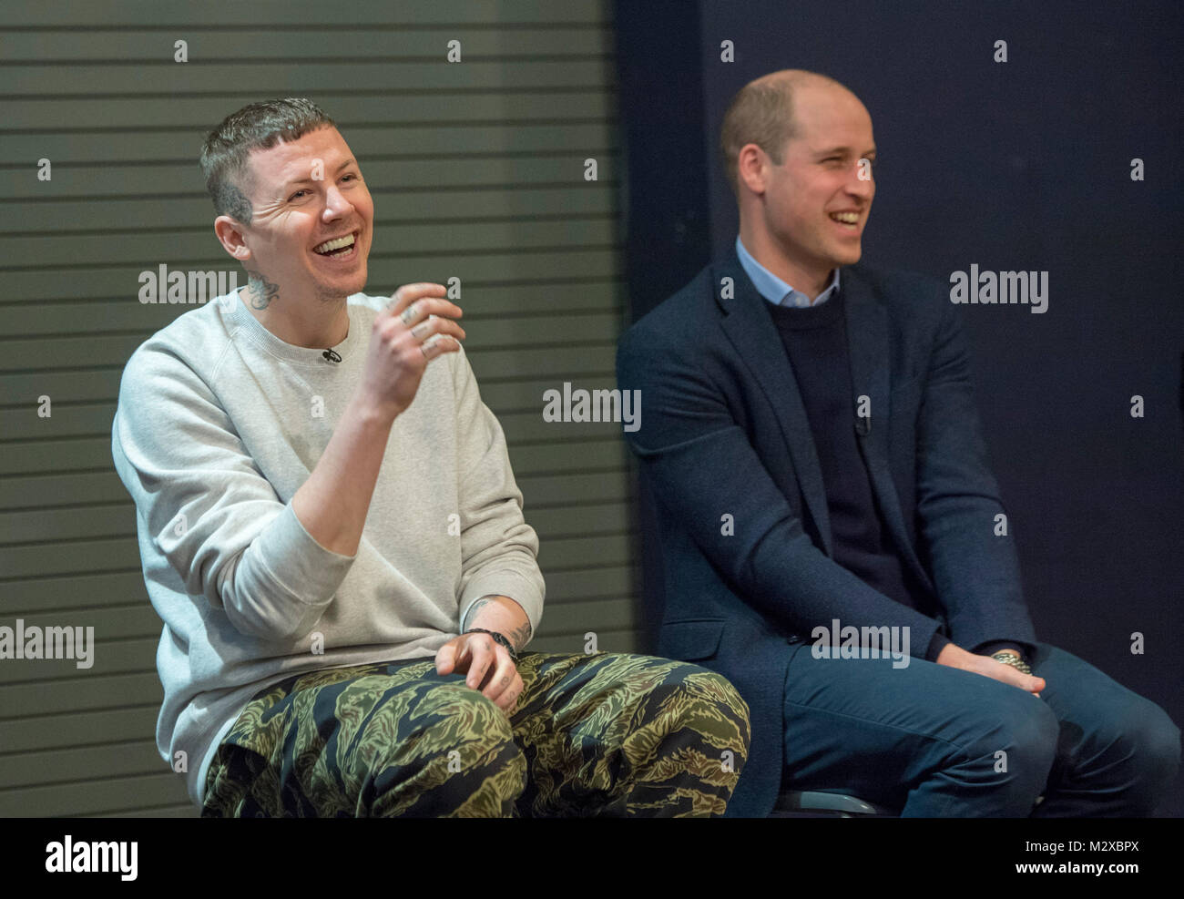 The Duke of Cambridge with rapper Professor Green, real name Stephen ...