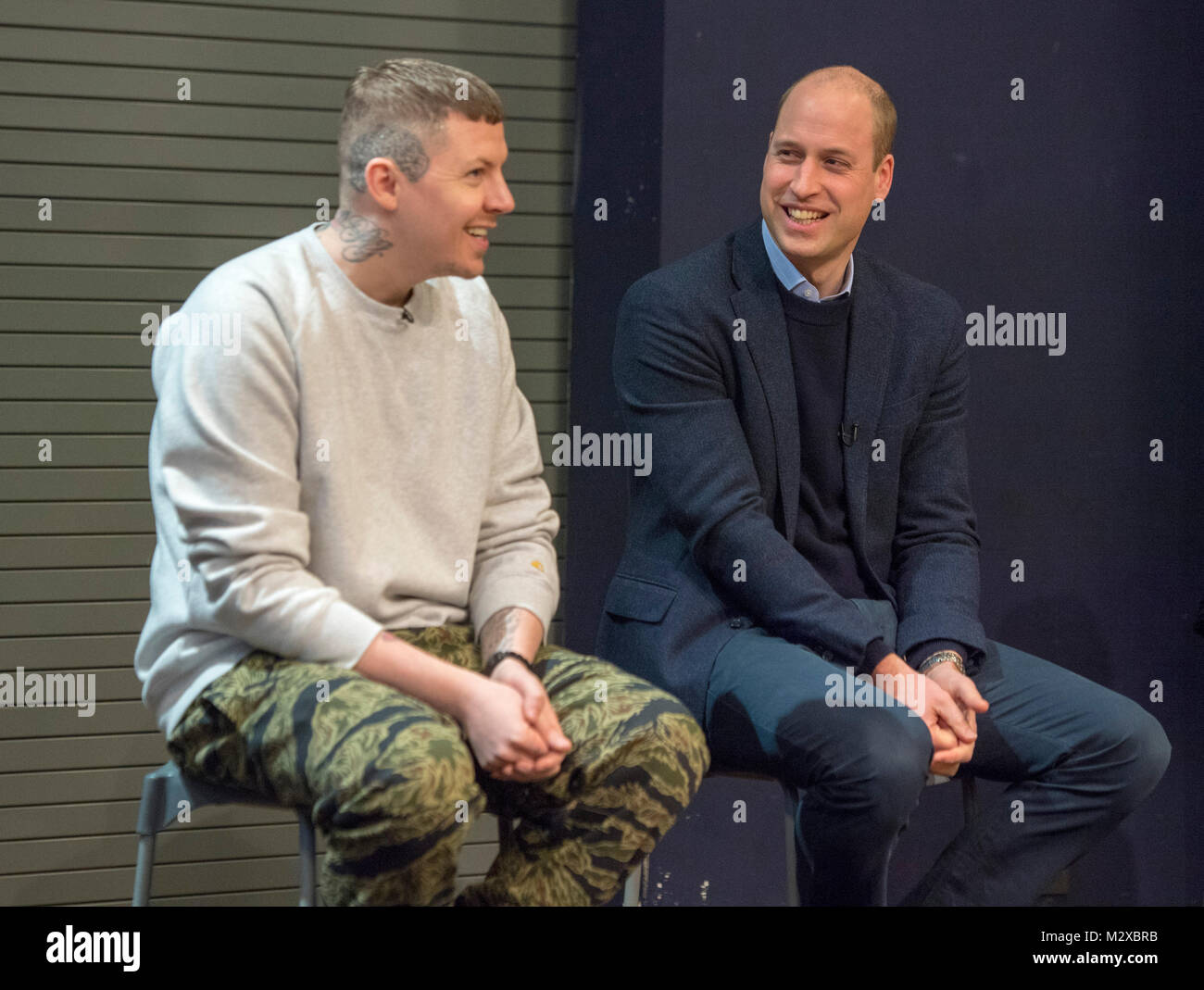 The Duke of Cambridge with rapper Professor Green, real name Stephen ...