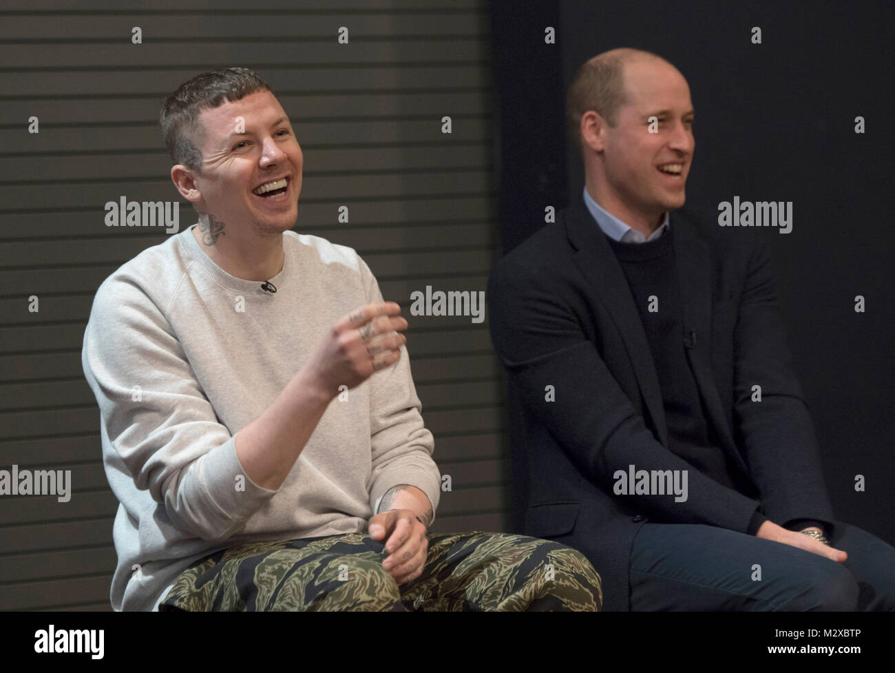 The Duke of Cambridge with rapper Professor Green, real name Stephen ...