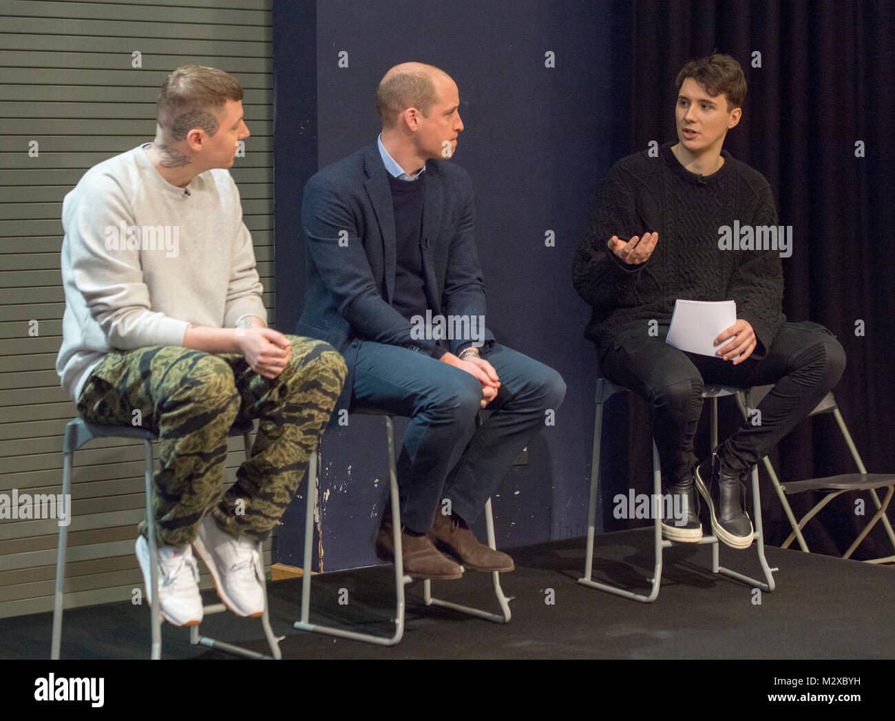 The Duke of Cambridge, with rapper Professor Green, real name Stephen ...