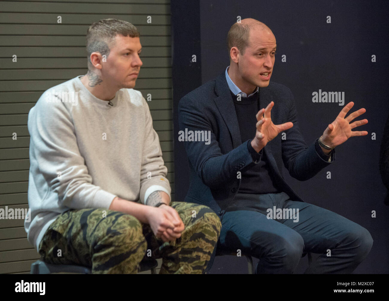 The Duke of Cambridge with rapper Professor Green, real name Stephen ...