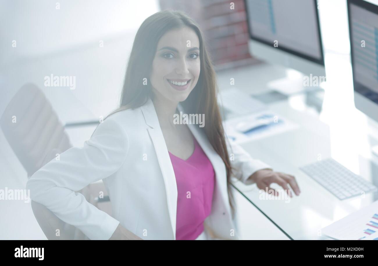 portrait of successful business lady in office Stock Photo - Alamy