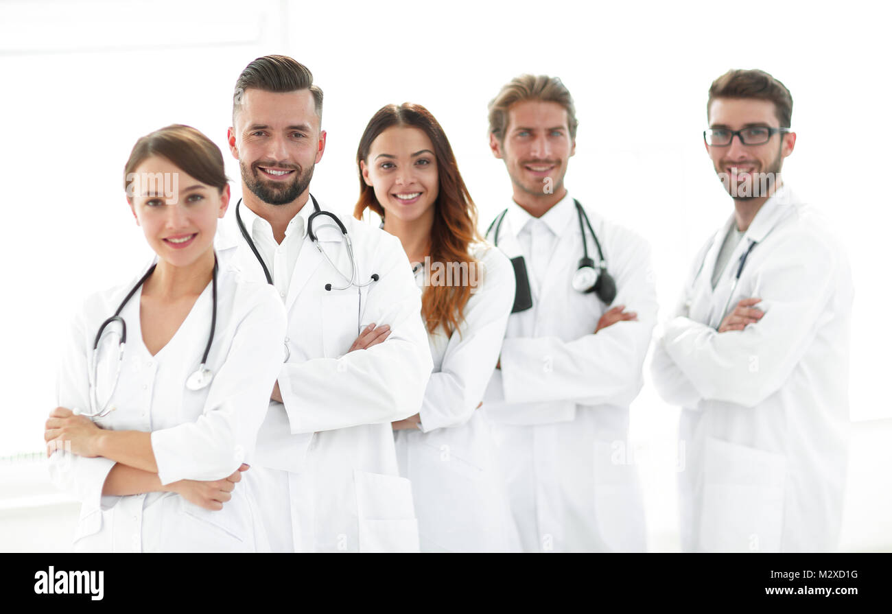 portrait of a successful group of doctors interns Stock Photo - Alamy