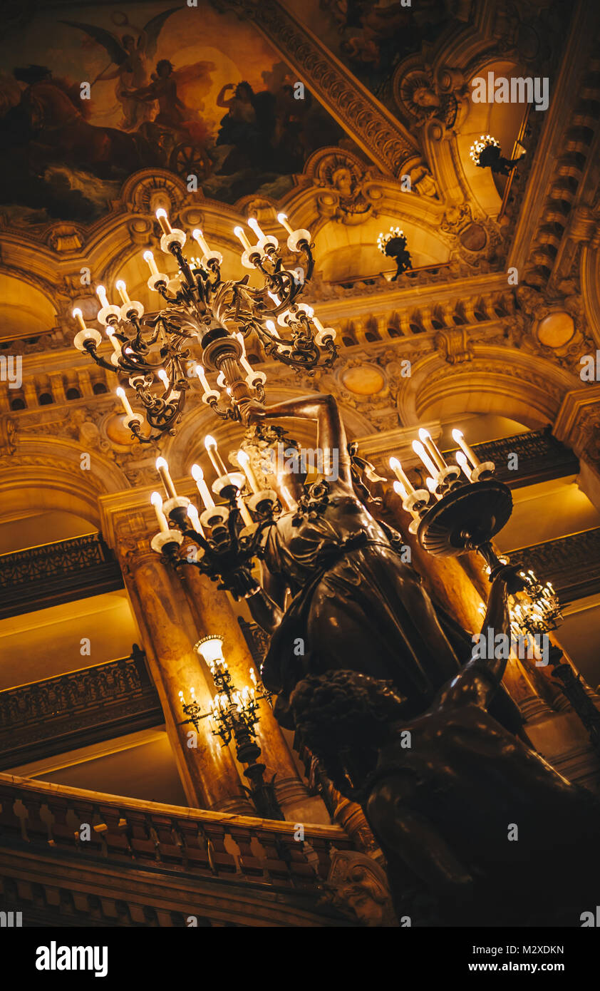 Paris, France - NOV 30, 2013: Interior of the Palais Garnier (Opera ...