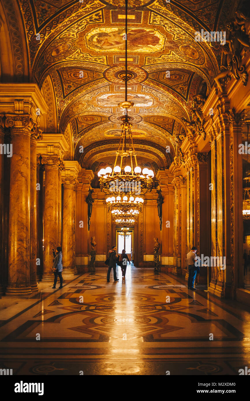 Paris, France - NOV 30, 2013: Interior of the Palais Garnier (Opera ...