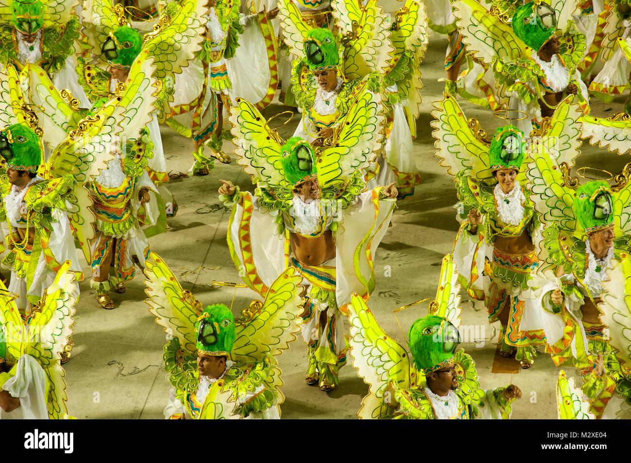 Samba school make his presentation in Sambodrome, Rio de Janeiro ...