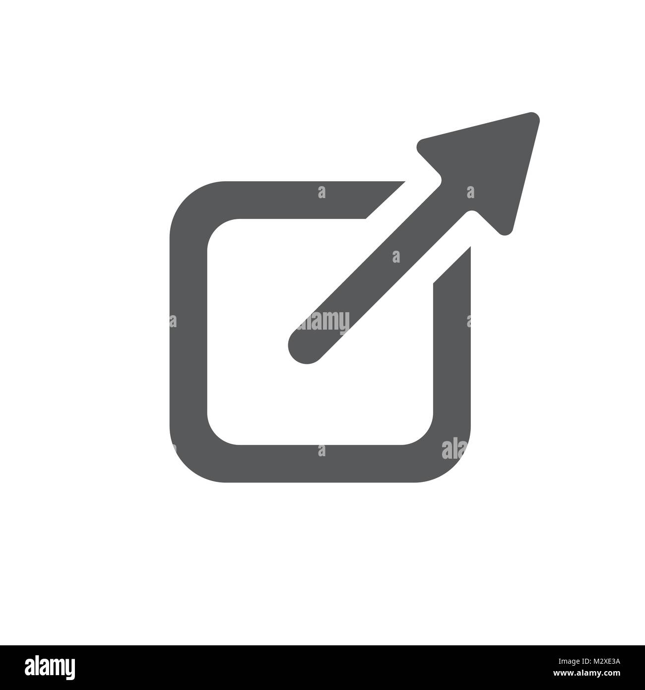 External Link Icon w Arrow and Box for leaving site Stock Vector Image ...