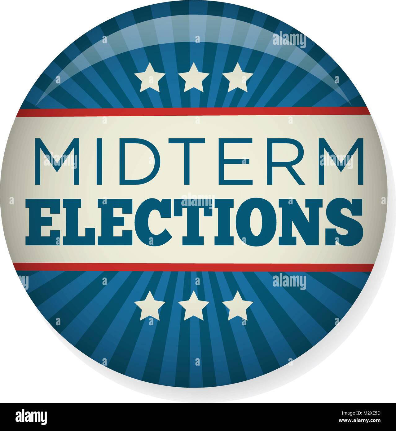 Midterm button Stock Vector Images - Alamy