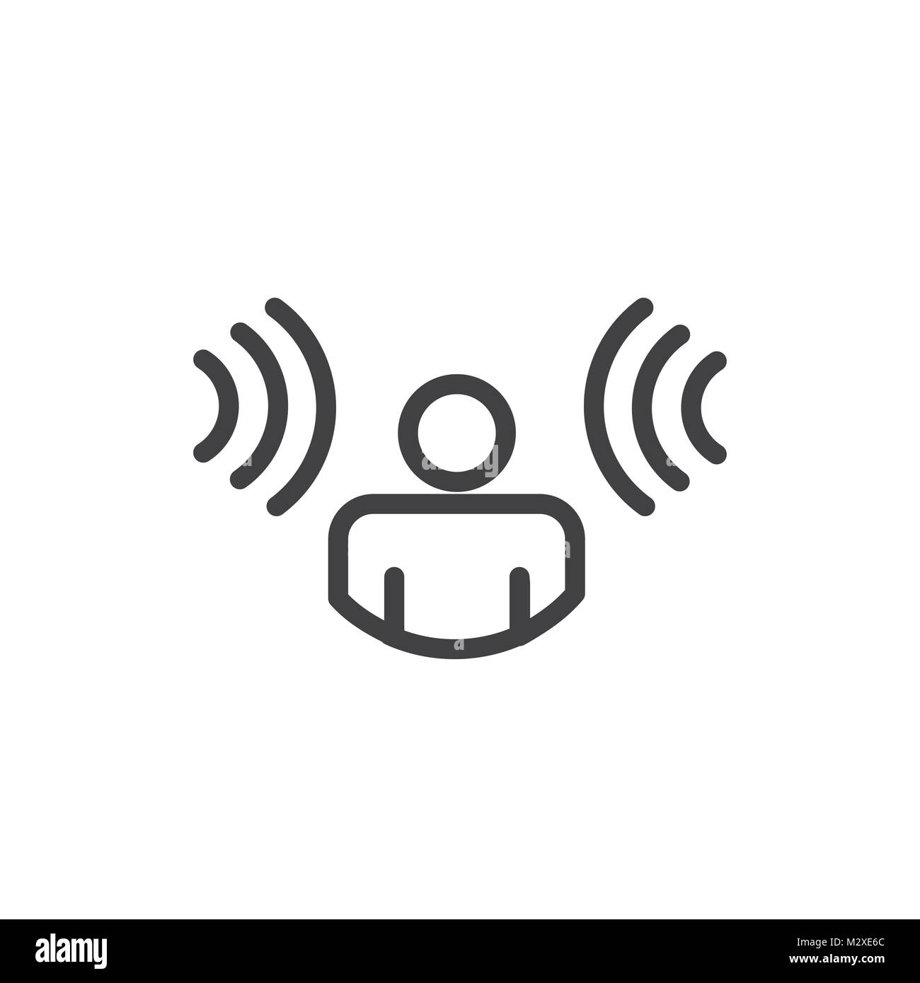Sound coming from person icon hi-res stock photography and images - Alamy