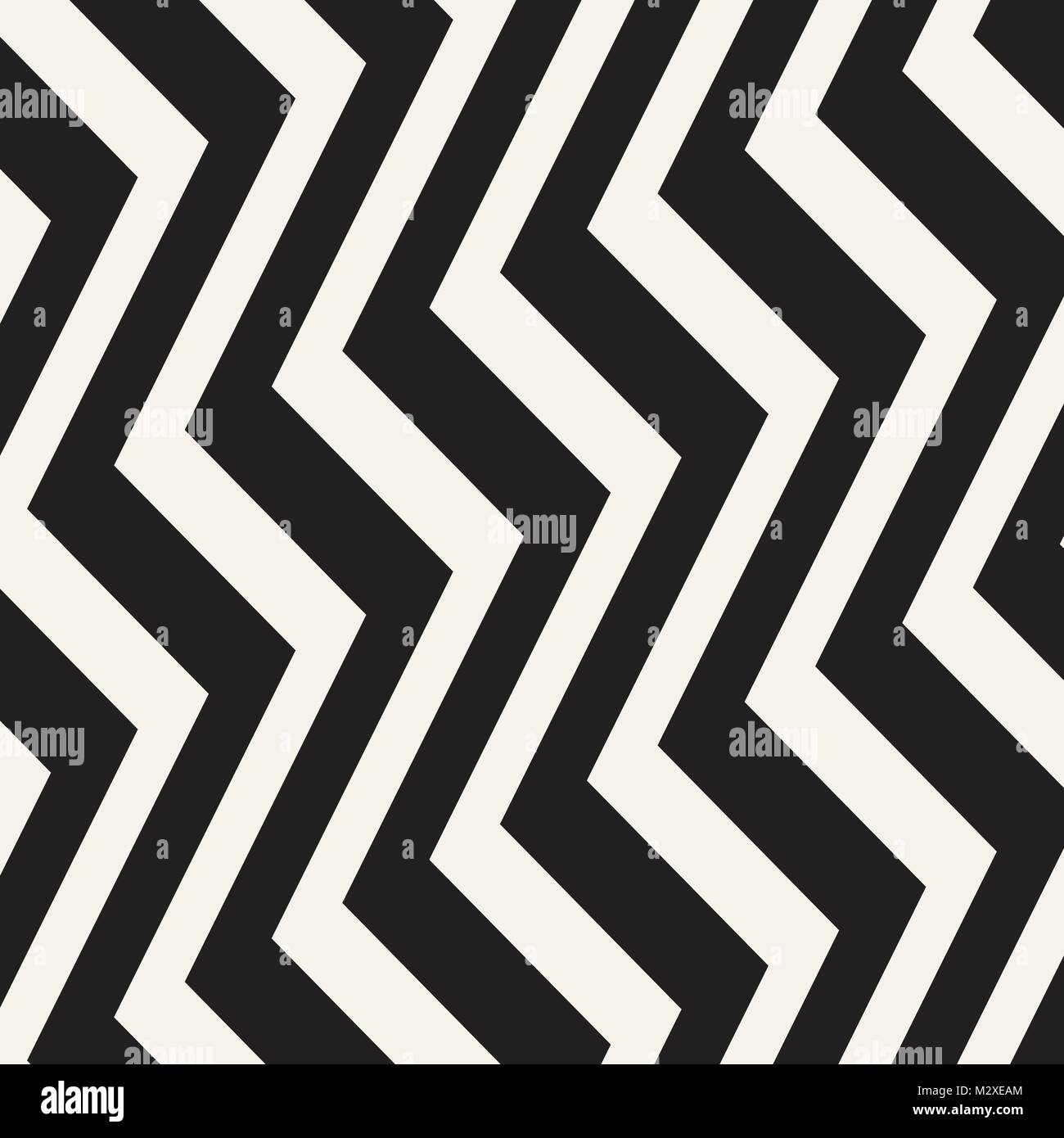 Zigzag lines surface. Jagged stripes seamless pattern. Vector design with triangular waves ...