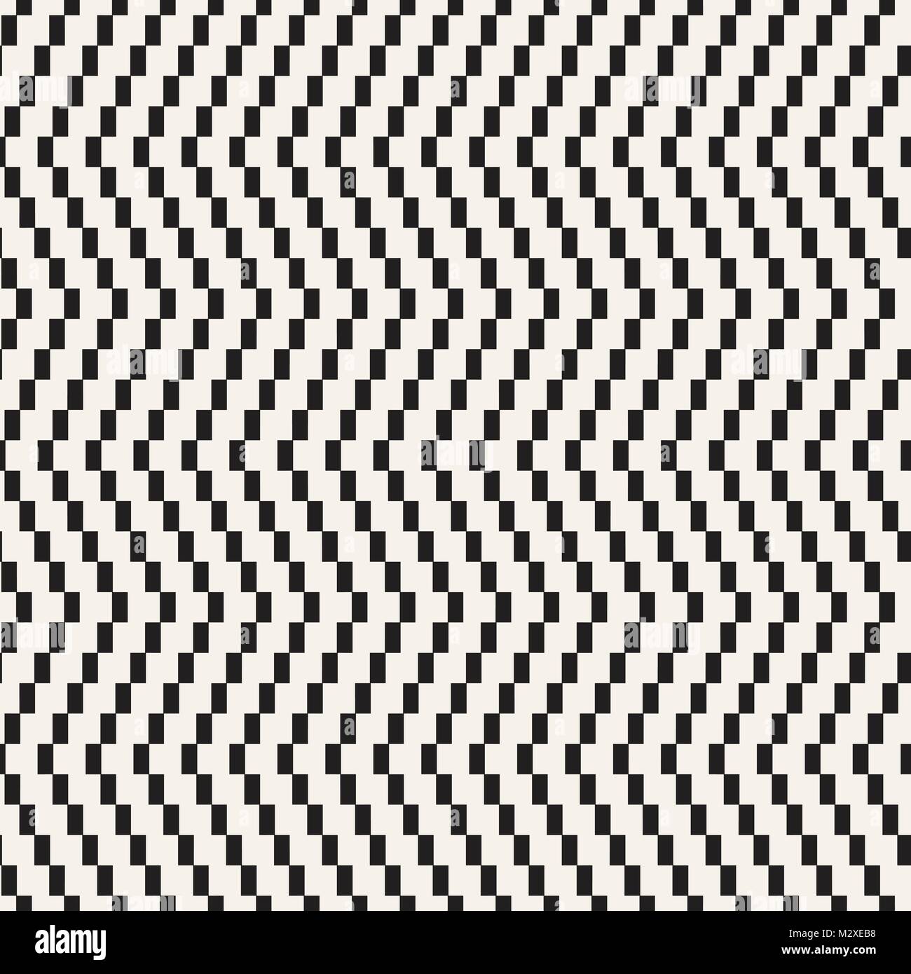Seamless zig zag geometric pattern. Classic black and white chevron lines tiling Stock Vector ...