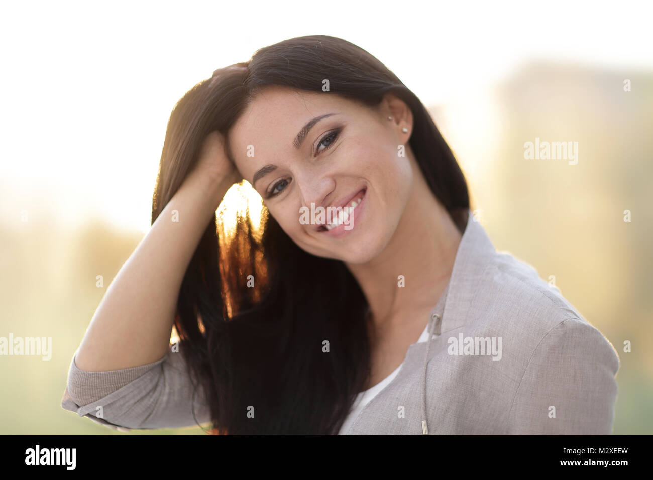 Face of a cute young woman. close-up Stock Photo - Alamy