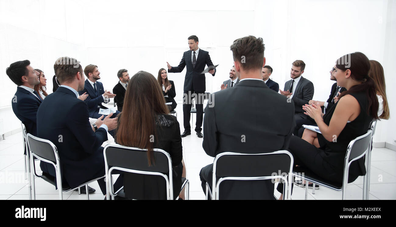 coach leads the session with the business team Stock Photo - Alamy