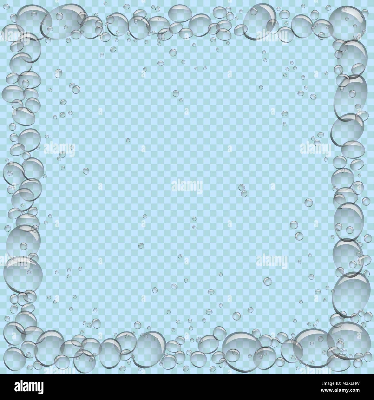 water bubbles square frame transparent Stock Vector Image & Art - Alamy