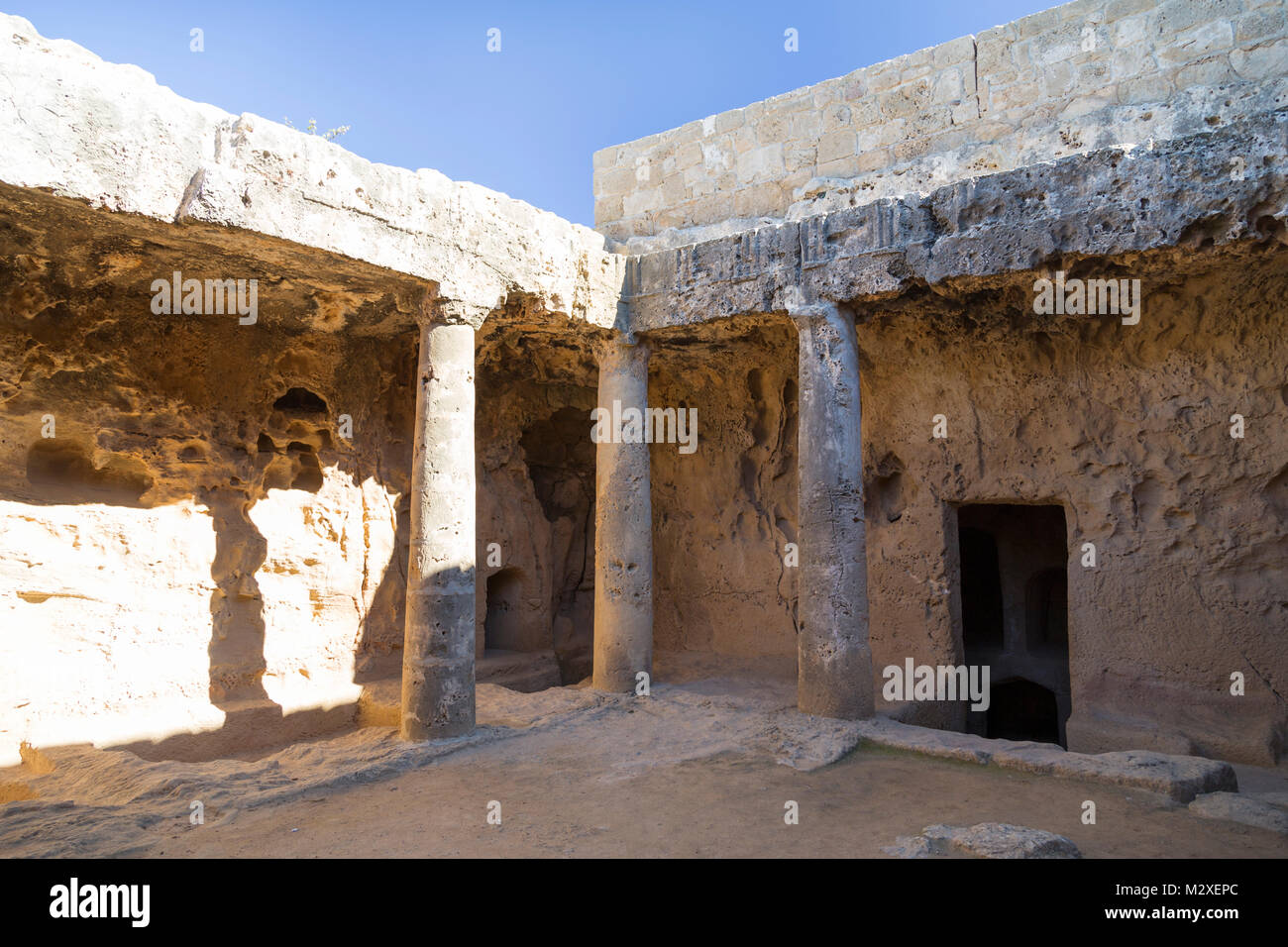 Cyprus, Pathos, hewn burial chambers at the Tombs of the Kings Stock ...