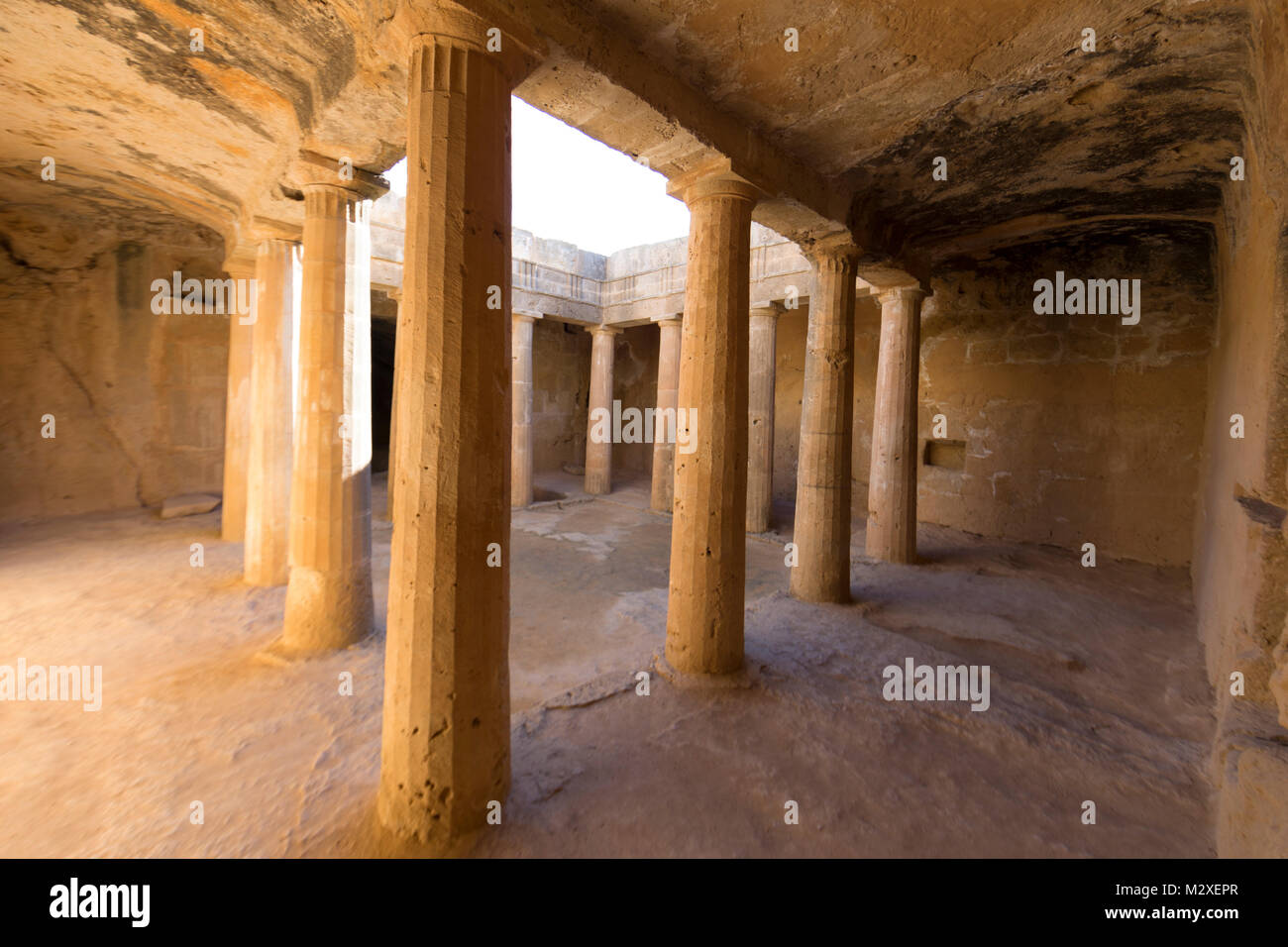 Cyprus, Pathos, hewn burial chambers at the Tombs of the Kings Stock ...
