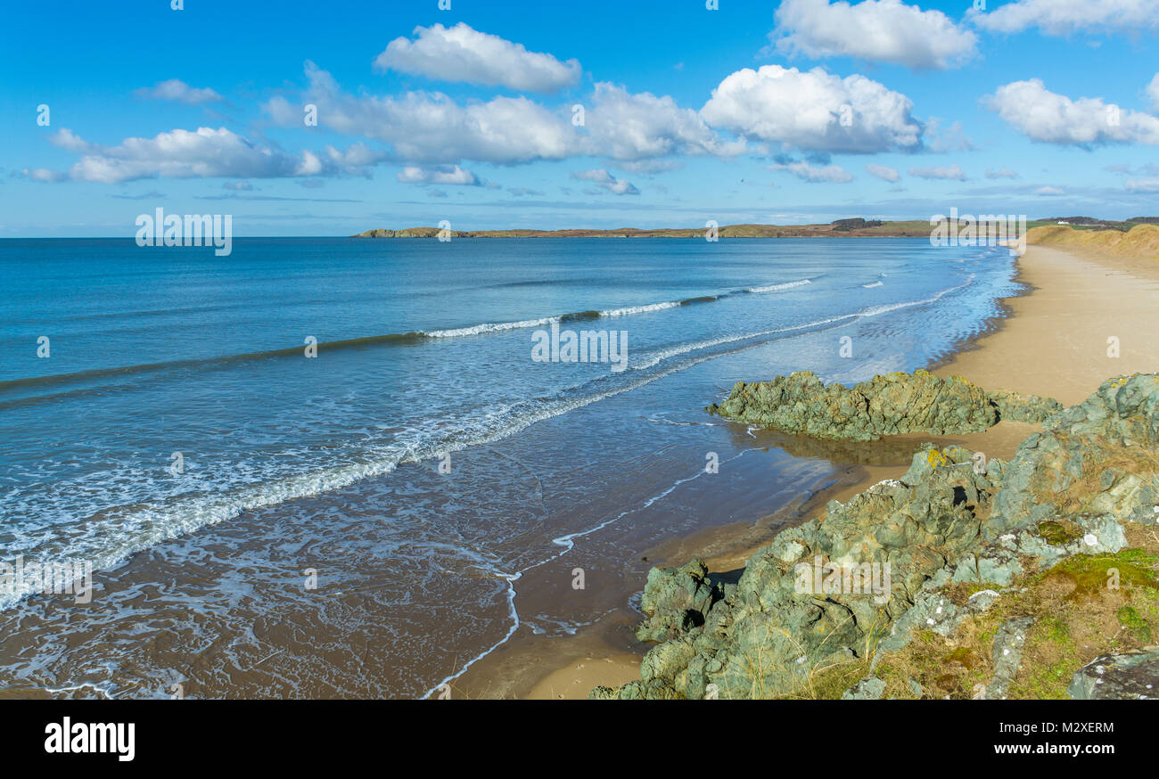 A view of Newborough beach on Anglesey Stock Photo - Alamy