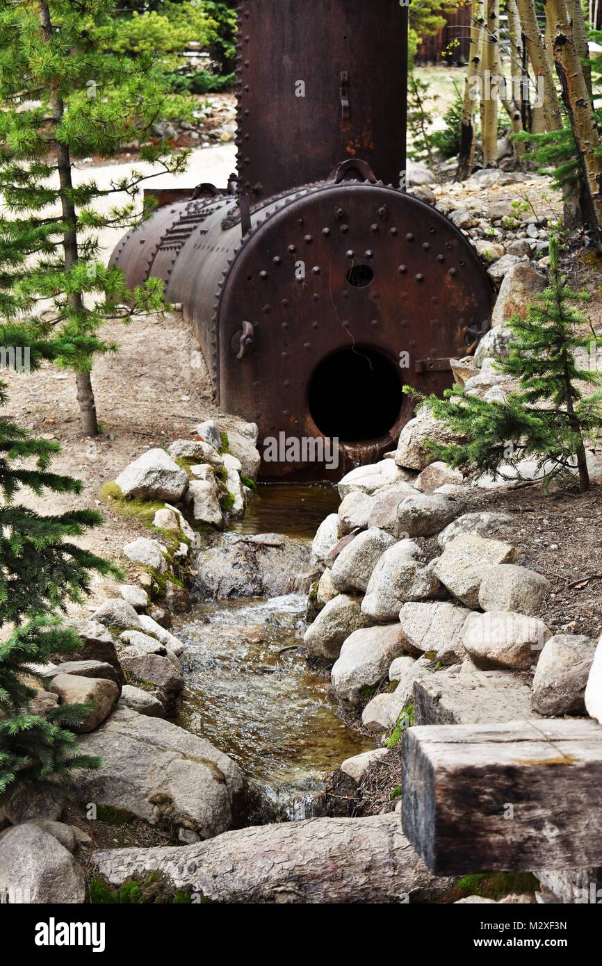 Rusty Metal Tank With A Stream Running Through It In Saint Elmo Ghost ...