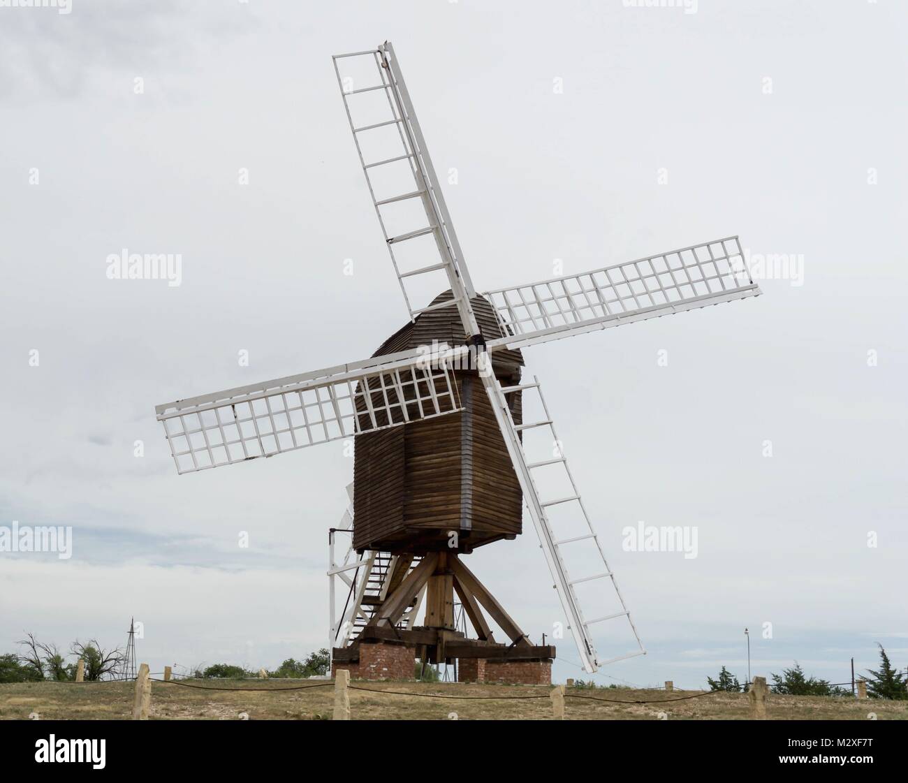 traditional prairie pinwheel windmills on the plains of northern Texas ...