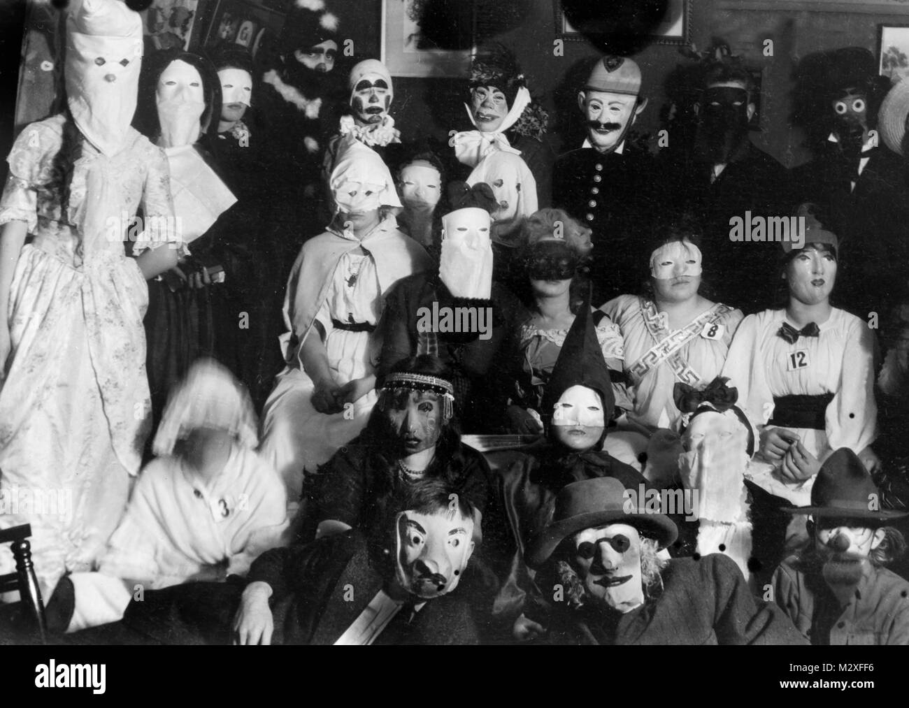 Group portrait of costumed party goers in Germany, ca. 1935. Series ...