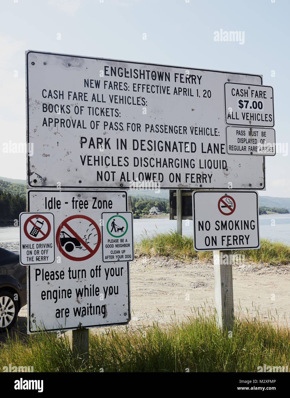 Englishtown Ferry information board, Englishtown, Nova Scotia, Canada ...
