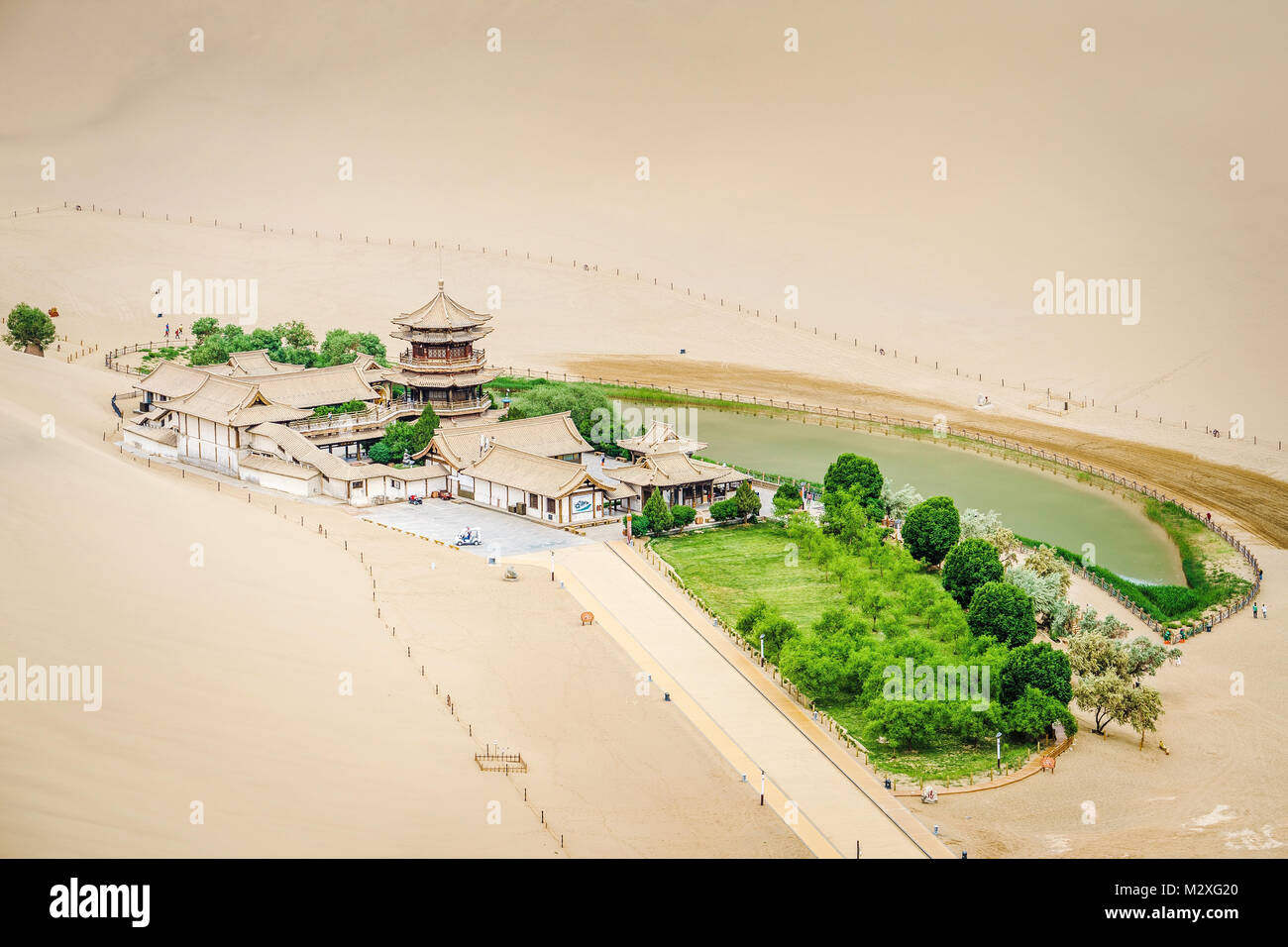 Crescent lake dunhuang gansu province hi-res stock photography and ...