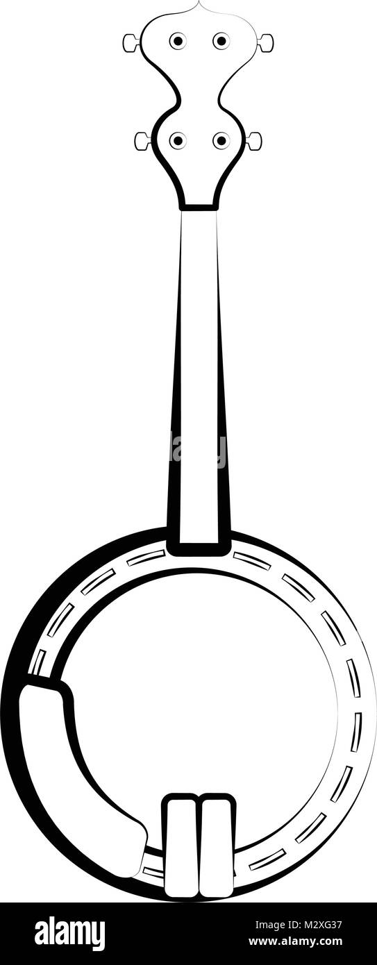 Isolated banjo outline. Musical instrument Stock Vector Image & Art - Alamy