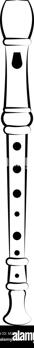 Isolated flute outline. Musical instrument Stock Vector Image & Art - Alamy