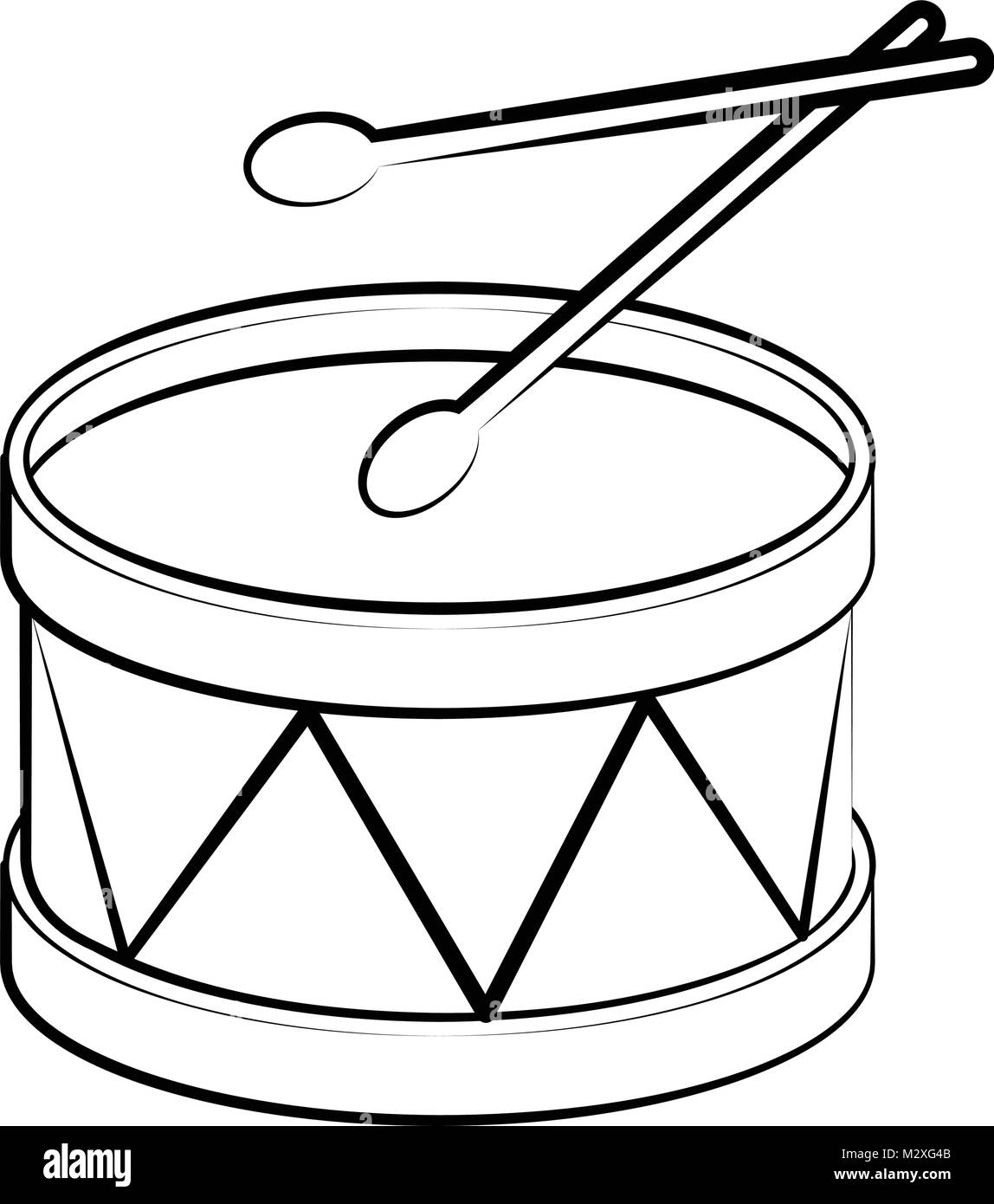 Isolated drum outline. Musical instrument Stock Vector Image & Art - Alamy
